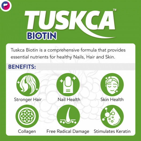 Buy TUSKCA Biotin Effervescent Berry Flavor, 20 Tablets Online ...