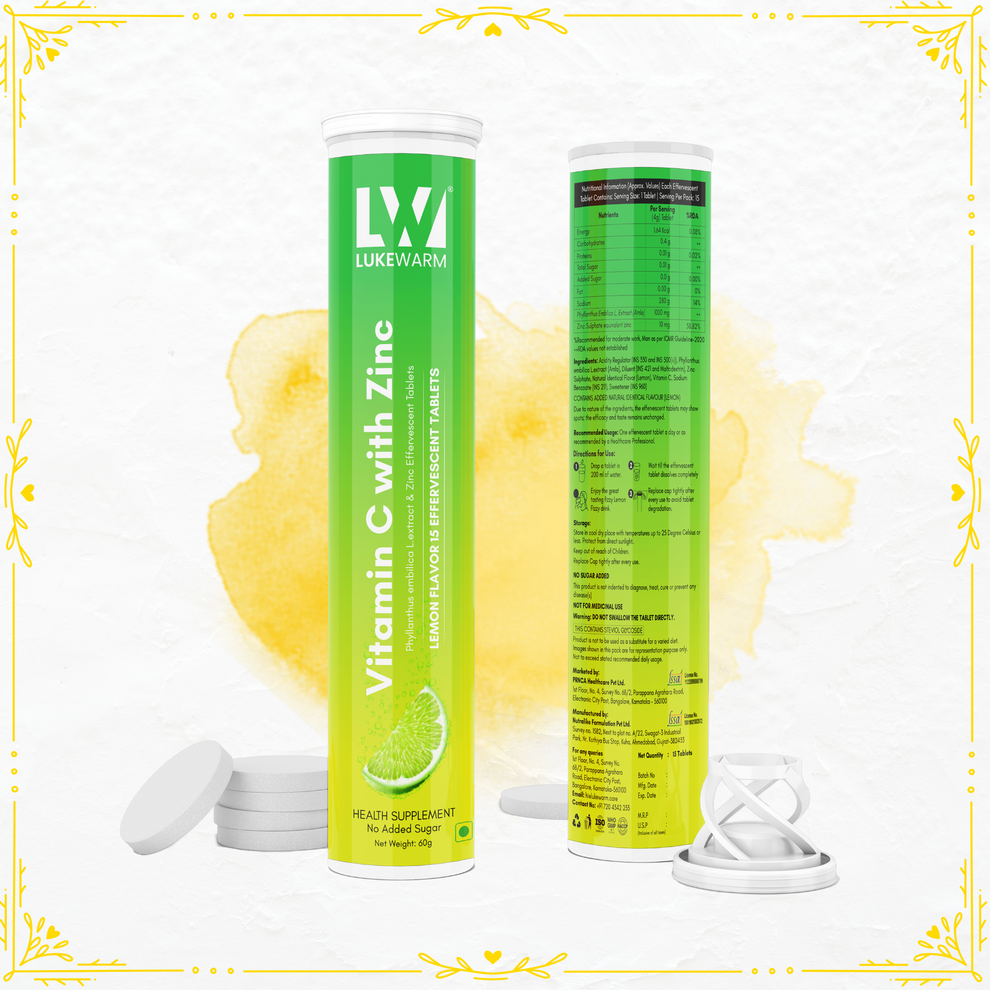 Buy Lukewarm Vitamin C with Zinc Phyllanthus embilica L.extract & Zinc ...