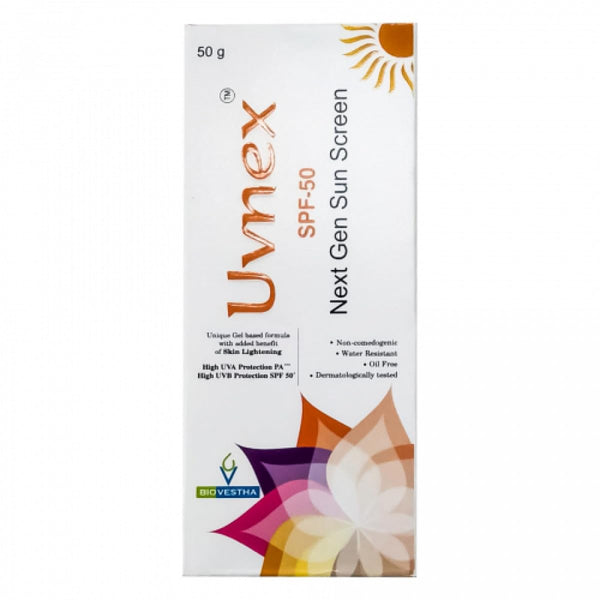 Buy Uvnex SPF 50 Next Gen Sunscreen, 50gm : ClickOnCare.com