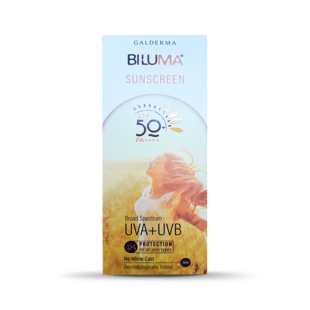 Biluma Sunscreen SPF 50+ PA++++ Broad Spectrum UVA+UVB, 50ml – ClickOnCare
