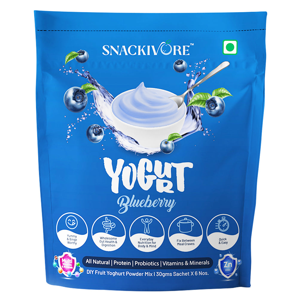 Snackivore Fruit Yogurt Powder Mix | Blueberry | ClickOnCare.com
