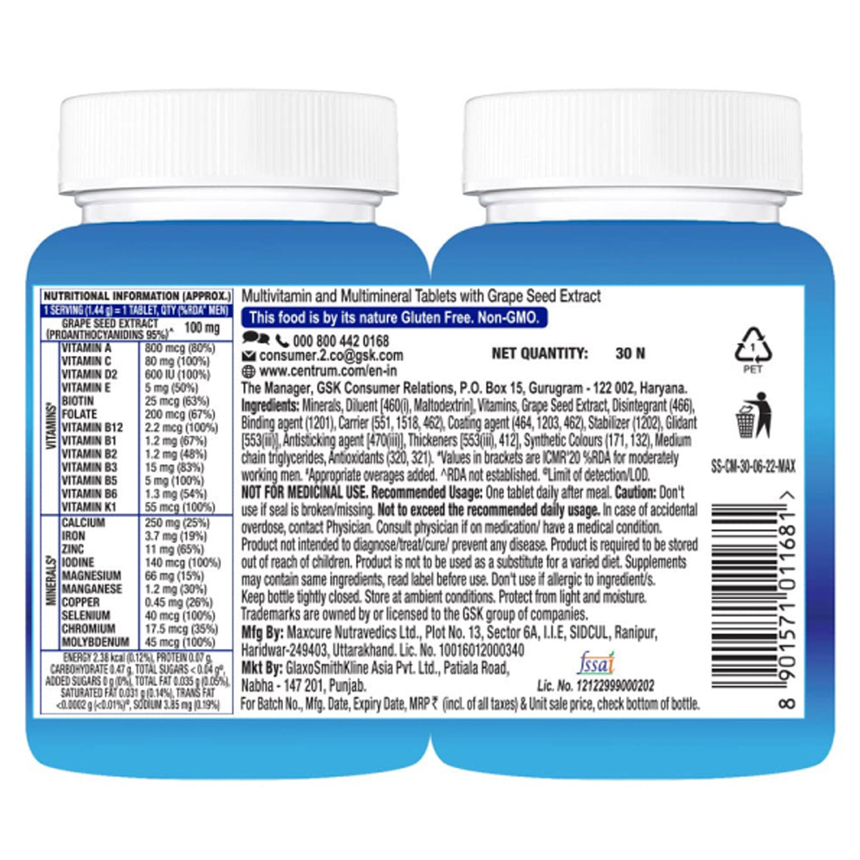 Centrum Men Multivitamins & Multiminerals, 30 Tablets – ClickOnCare