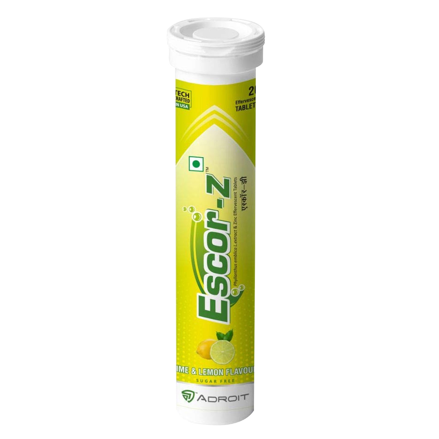 Escor-Z Vitamin C & Zinc Tablets Lime and Lemon Flavor : ClickOnCare.com