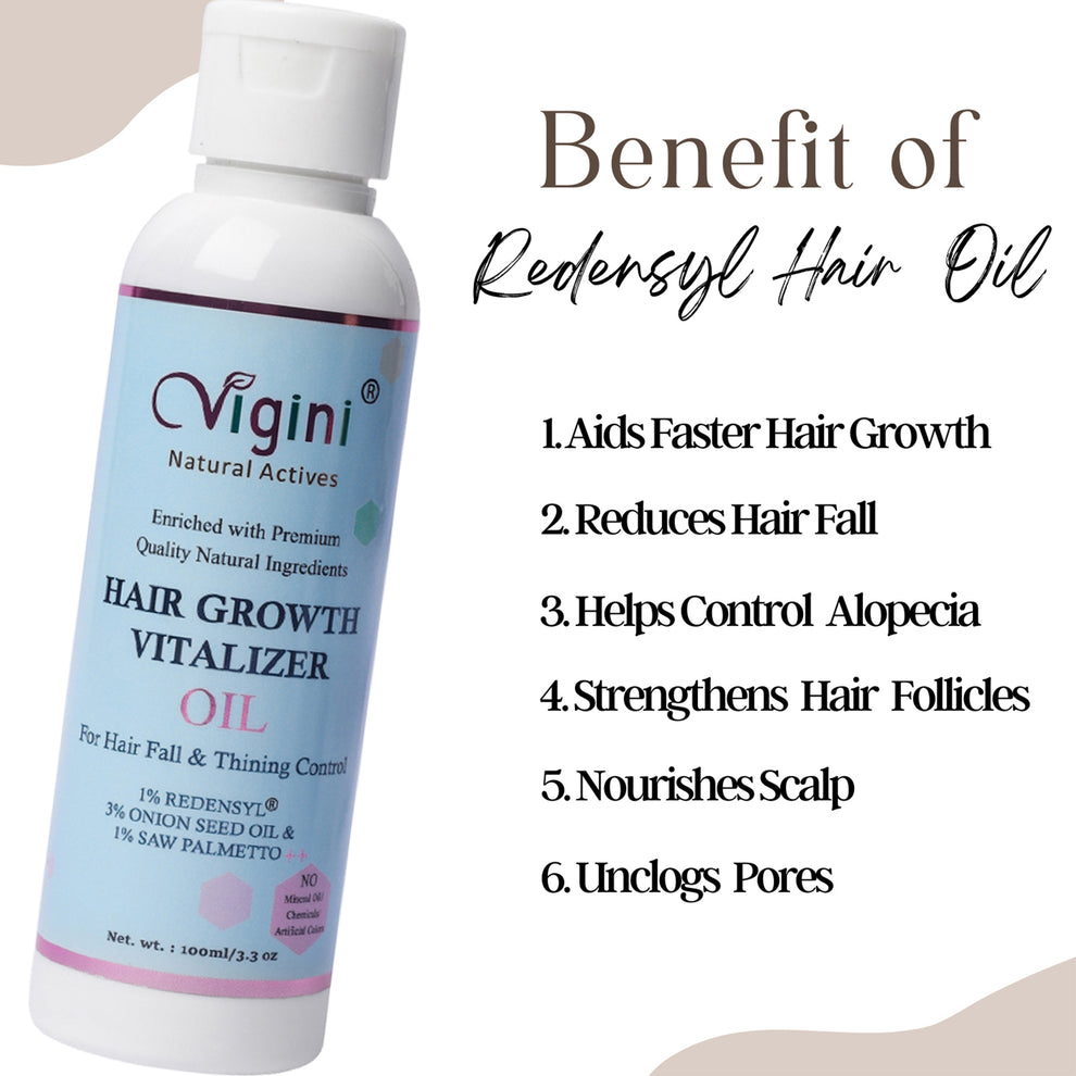 Vigini 1% Redensyl Hair Growth Regowth Vitalizer Oil, 100ml – ClickOnCare