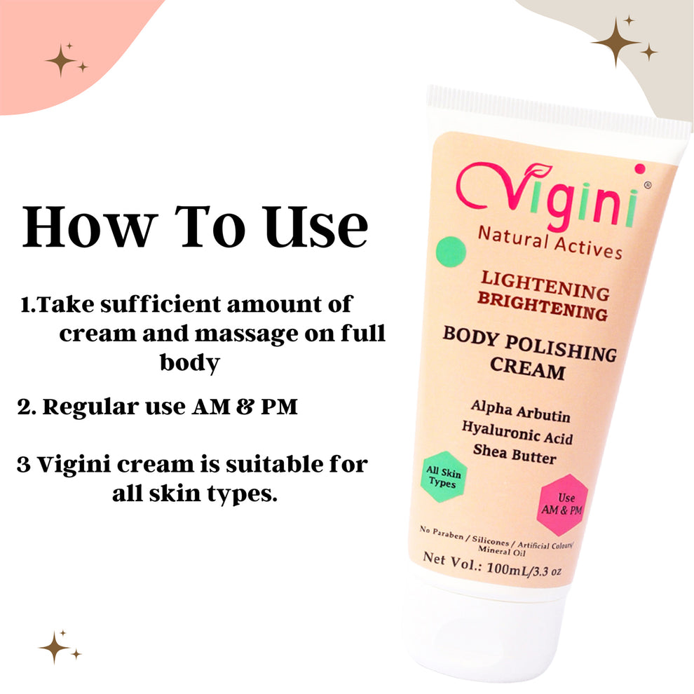 Vigini Skin Lightening Whitening Body Polishing Cream, 100ml – ClickOnCare