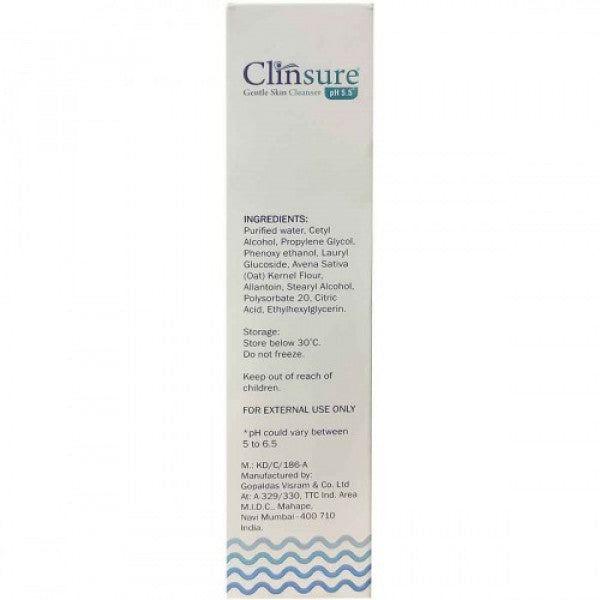 Buy Clinsure Gentle Skin Cleanser, 125ml Online : ClickOnCare.com