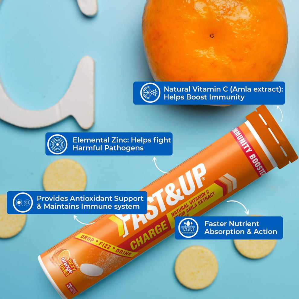 Buy Fast&Up Charge EffervescentTablets - Orange Flavour, 60's Online ...