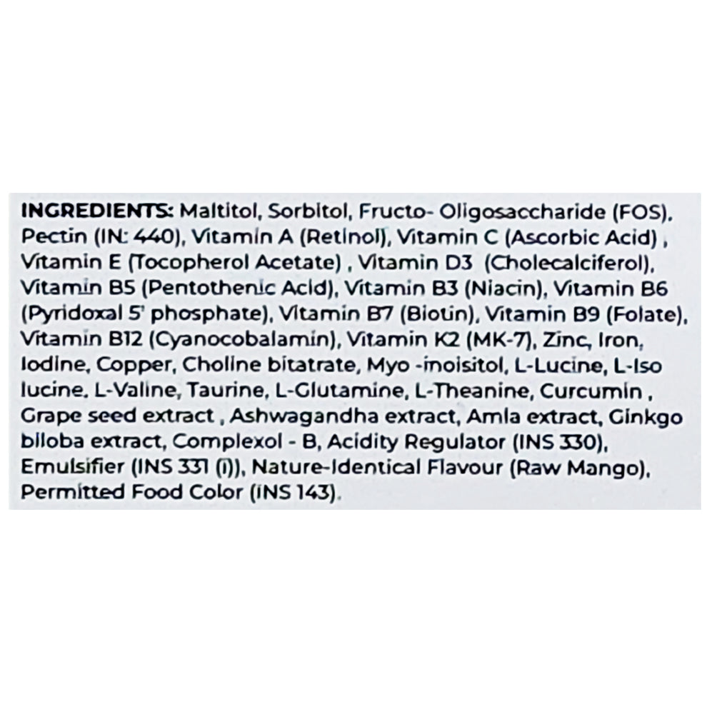 Buy Just Gummies Multivitamin Raw Mango Flavour, 30 Gummies ...