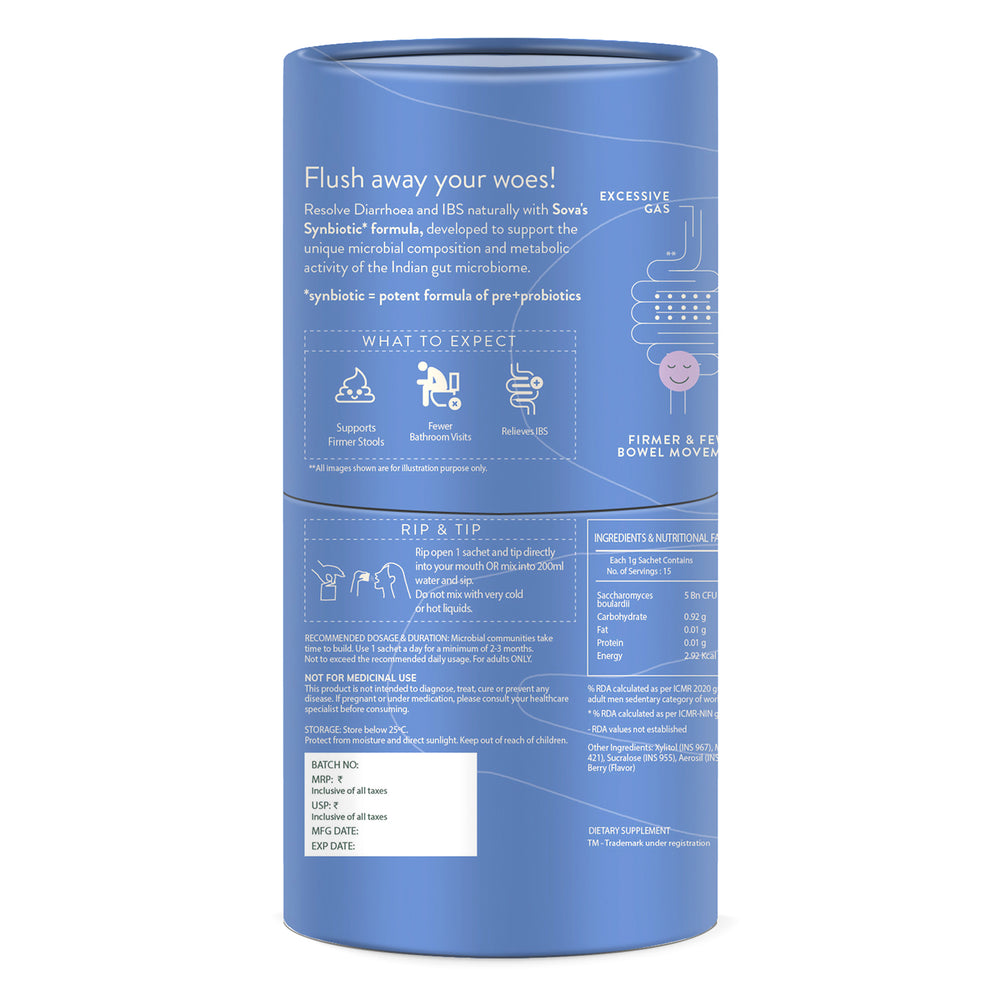 Sova Plug the flow Diarrhoea & IBS Relief No Added Sugar : ClickOnCare.com
