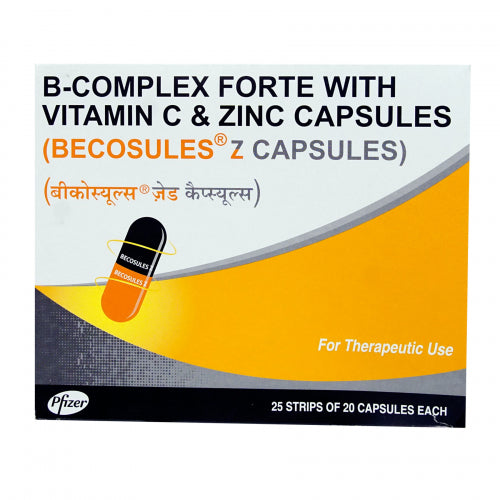 Becosules Z Capsules, 20 Capsules : ClickOnCare.com