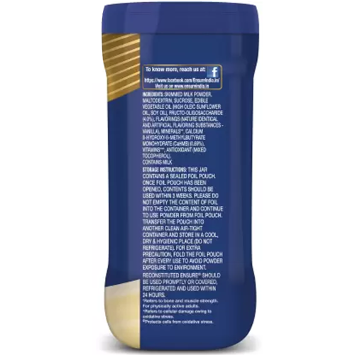 Buy Ensure Vanilla Nutrition Powder 375gms Online | ClickOnCare.com