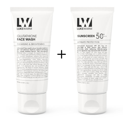 Lukewarm Glutathione Face Wash & Lukewarm Sunscreen Combo : ClickOnCare.com
